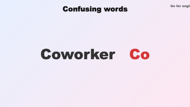 Coworker vs Co-worker » Go for English
