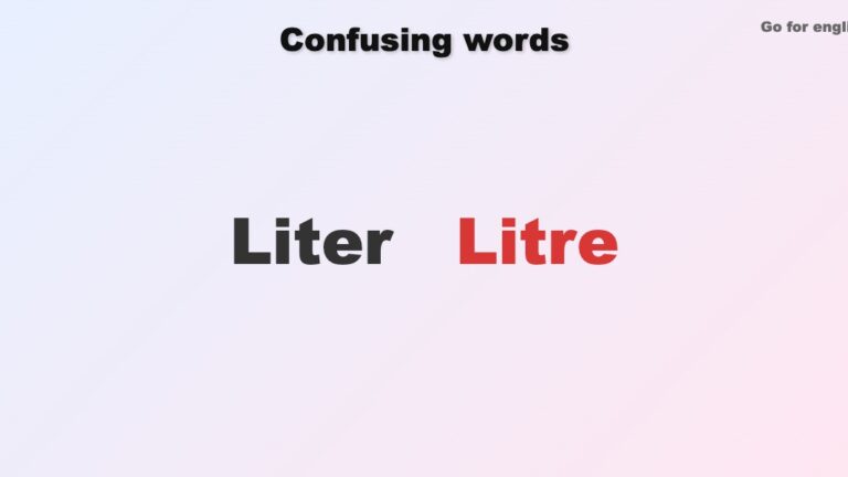 Liter vs Litre: Understanding the Difference and Usage » Go for English