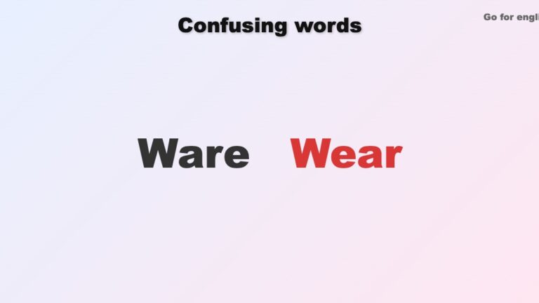 Ware vs Wear: Understanding the Difference for Better English Usage ...