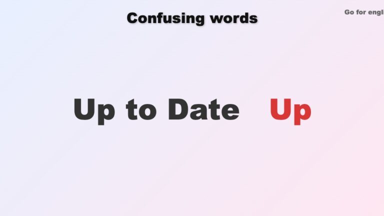 Up to Date vs Up-to-Date » Go for English