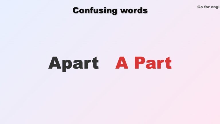 Apart vs A Part: Understanding the Difference for Better English Usage ...