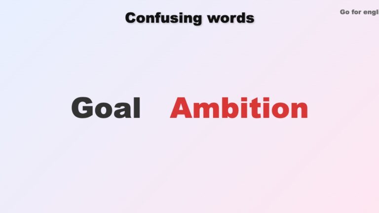 Goal vs Ambition: Understanding the Key Differences for Success » Go ...