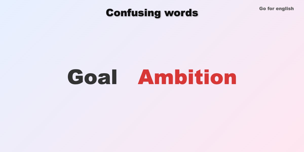 Goal vs Ambition: Understanding the Key Differences for Success » Go ...