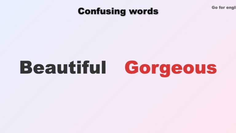 Beautiful vs Gorgeous: Understanding the Nuances of English Vocabulary