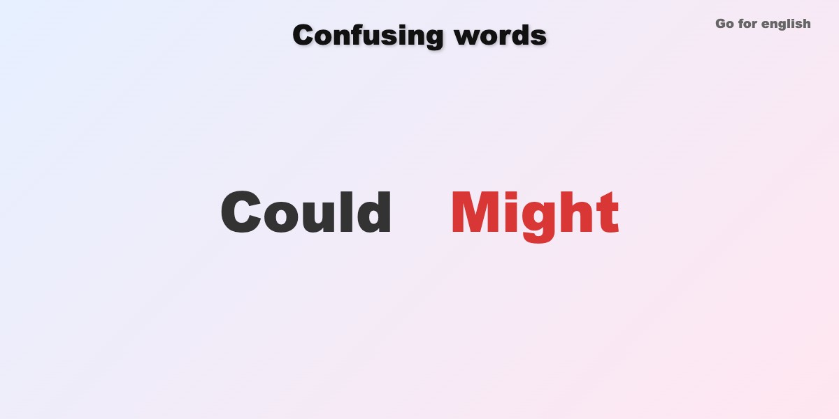 Could vs Might: Understanding the Differences and Usage » Go for English