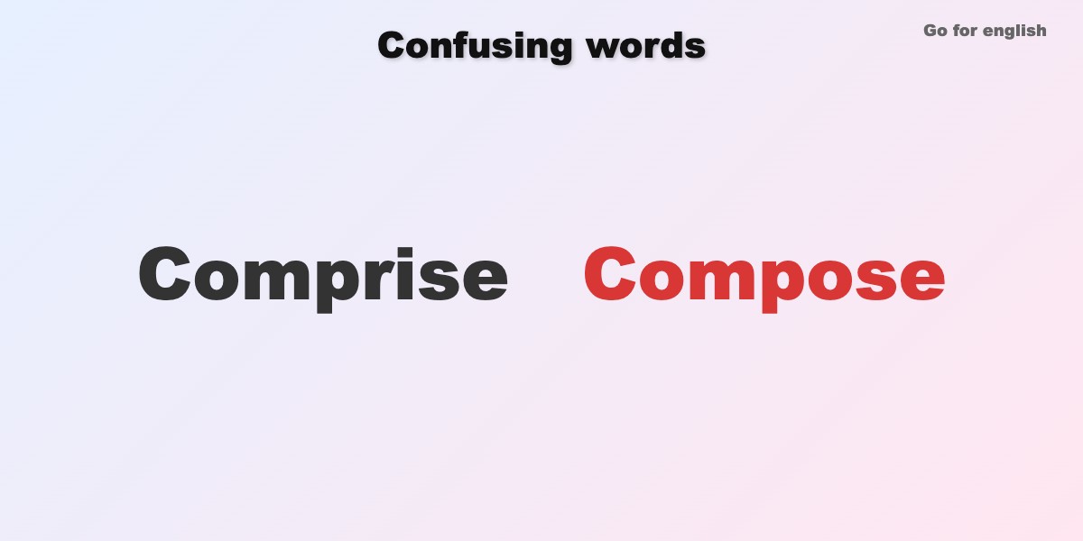 Comprise vs Compose » Go for English